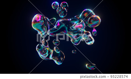Abstract glass shape with rainbow reflections... - Stock Illustration ...