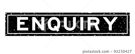 Grunge black enquiry word square rubber seal...-插圖素材 [93230427] - PIXTA圖庫