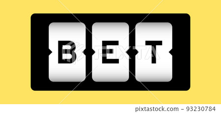Black color in word bet on slot banner with... - Stock Illustration ...