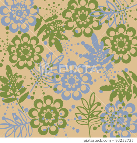 Dull color floral background - Stock Illustration [93232725] - PIXTA