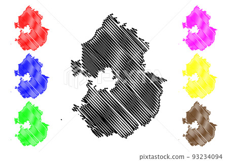 Gyeonggi Province map vector - Stock Illustration [93234094] - PIXTA