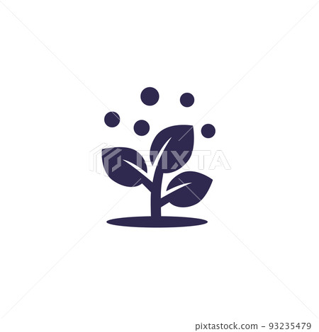 fertilizer and plant, fertilization icon - Stock Illustration [93235479 ...