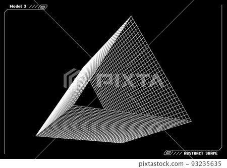 Abstract 3d wireframe shape or basic element... - Stock Illustration ...