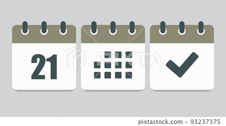 Vector icon page calendar number 21, agenda, done - Stock Illustration ...