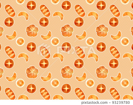 Bread pattern background, seamless - Stock Illustration [93239780] - PIXTA