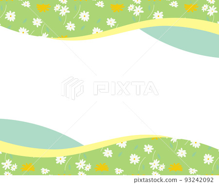 Floral curve frame - Stock Illustration [93242092] - PIXTA