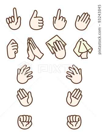 Simple hand illustration set - Stock Illustration [93243845] - PIXTA