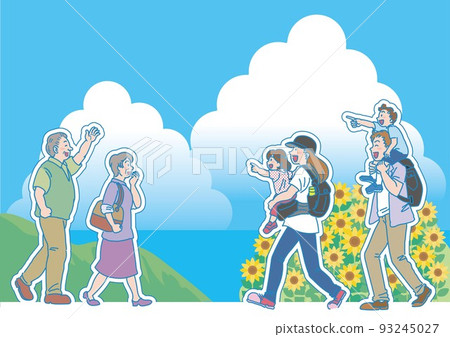 Summer homecoming _ summer sea _ summer sky _... - Stock Illustration ...