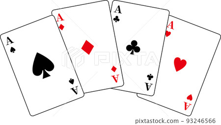 Image illustration of 4 types of aces playing... - Stock Illustration ...