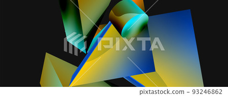 3d vector minimalist geometric abstract... - Stock Illustration ...