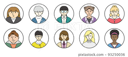 Various types of people icon set - Stock Illustration [93250036] - PIXTA