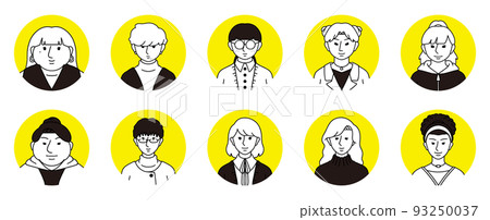 Various types of people icon set - Stock Illustration [93250037] - PIXTA