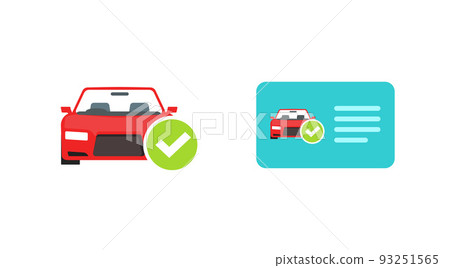 Car check safety inspection tick icon or auto... - Stock Illustration ...