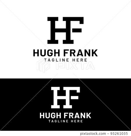 H F HF FH Letter Monogram Initial Logo Design... - Stock Illustration ...