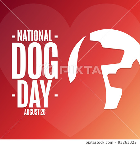 National Dog Day. August 26. Holiday concept.... - Stock Illustration ...