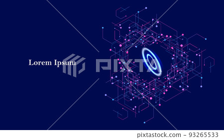 Geometry abstract blue pink science background - Stock Illustration ...