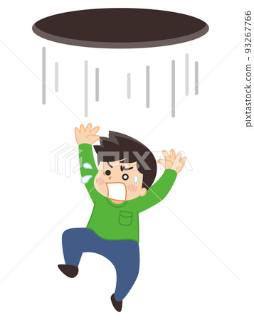 Young man falling into a pit - Stock Illustration [93267766] - PIXTA