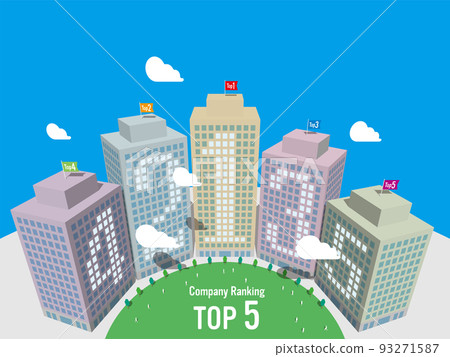 Company ranking top 5 vector illustration - Stock Illustration ...