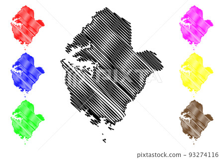 Eastern Region map vector - Stock Illustration [93274116] - PIXTA