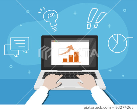 Vector illustration of a businessman operating... - Stock Illustration ...