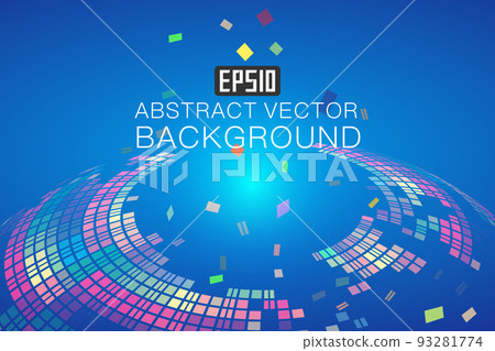 Colorful rotating color blocks sci-fi... - Stock Illustration [93281774 ...