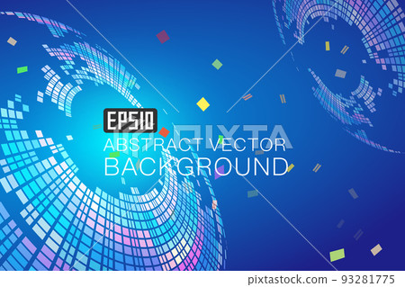 Colorful rotating color blocks sci-fi... - Stock Illustration [93281775 ...