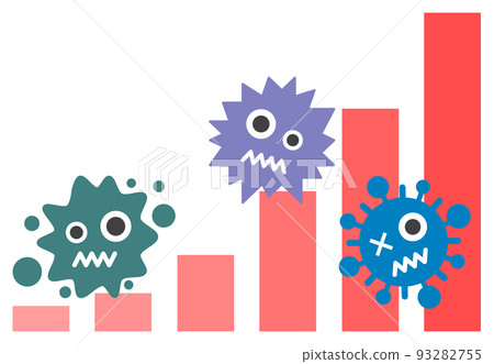 Illustration of a graph with increasing germs... - Stock Illustration ...