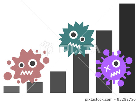 Illustration of a graph with increasing germs... - Stock Illustration ...