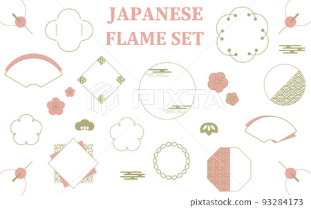 Japanese design frame set - Stock Illustration [93284173] - PIXTA