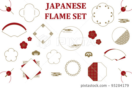 Japanese design frame set - Stock Illustration [93284179] - PIXTA