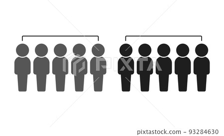 Icon/pictogram of five people standing in... - Stock Illustration ...