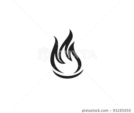 Fire black logo design vector - Stock Illustration [93285850] - PIXTA
