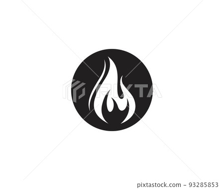 Fire black logo design vector - Stock Illustration [93285853] - PIXTA