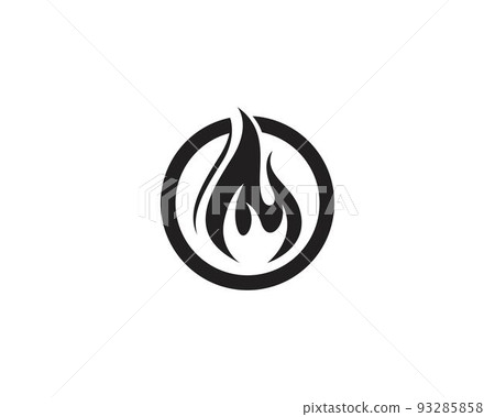 Fire black logo design vector - Stock Illustration [93285858] - PIXTA
