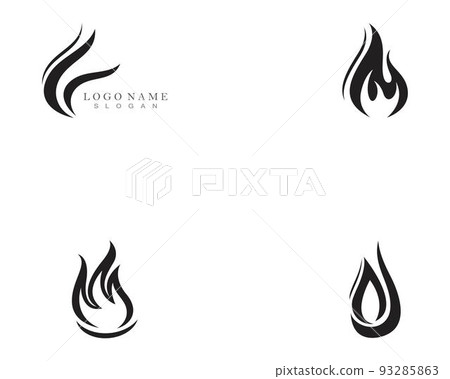 Fire black logo design vector - Stock Illustration [93285863] - PIXTA