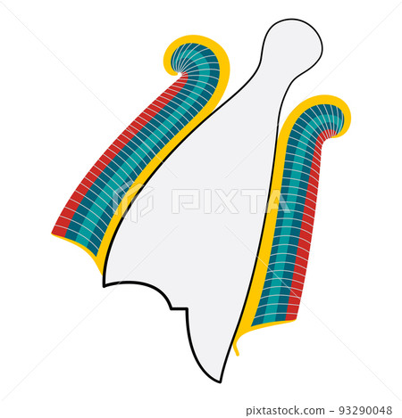 Atef crown of Osiris, a feathered white crown... - Stock Illustration ...