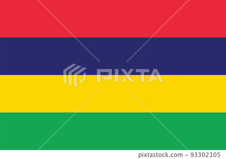 National Mauritius flag, official colors and... - Stock Illustration ...