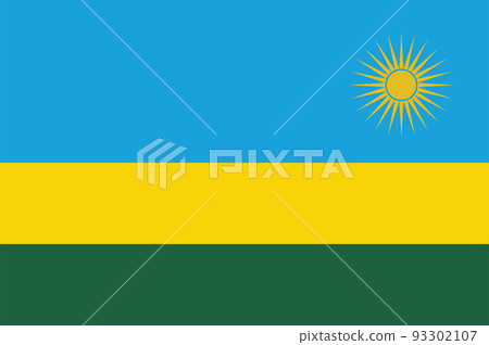 National Rwanda flag, official colors and... - Stock Illustration ...