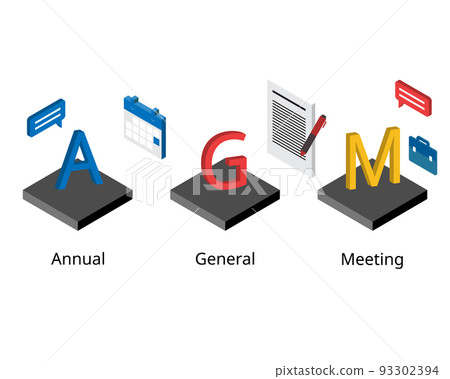 AGM or Annual General Meeting Of Shareholders... - Stock Illustration ...