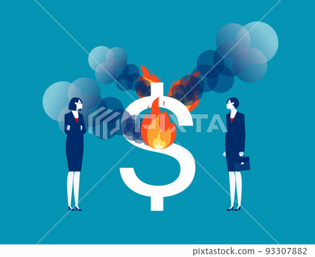 Money to burn until the smoke comes out.... - Stock Illustration ...
