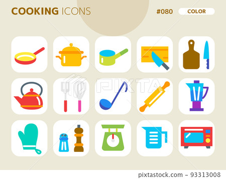 Color style icon set related to cooking_080 - Stock Illustration ...