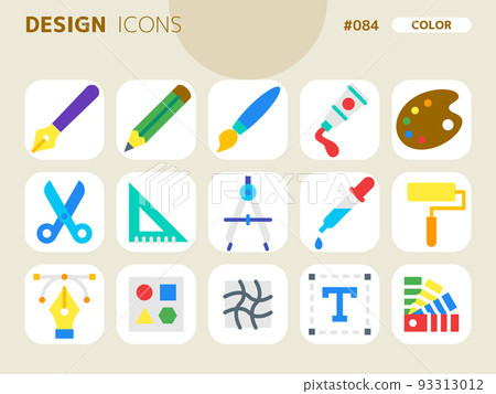 Color style icon set related to design_084 - Stock Illustration ...