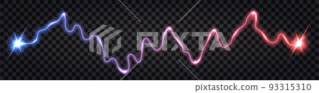 Electric discharge shock, blue vs red collision... - Stock Illustration ...