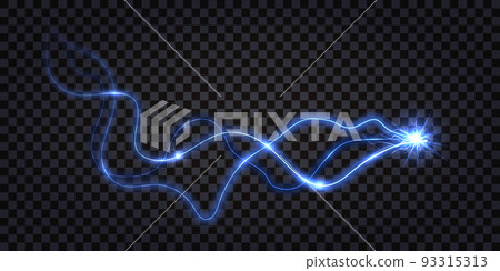 Electric discharge effect; blue electrical... - Stock Illustration ...