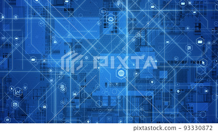 Digital transformation high-tech background - Stock Illustration ...