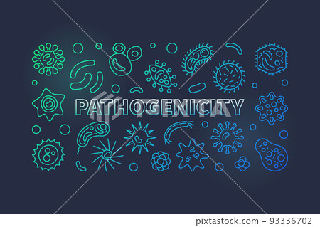 Pathogenicity colorful line banner. Vector... - Stock Illustration ...