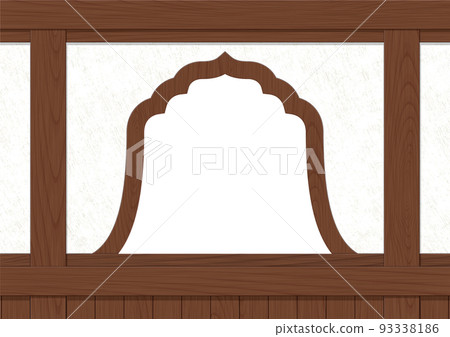 Traditional decorative windows of Japanese... - Stock Illustration ...
