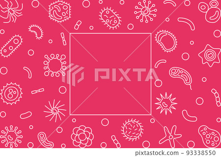 Bacterial cells horizontal frame. Vector... - Stock Illustration ...