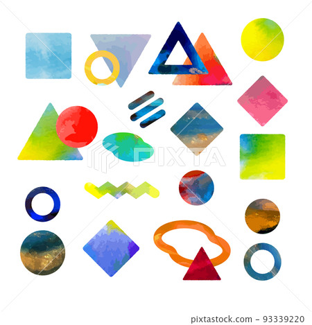 Round triangle square D made with fashionable... - Stock Illustration ...