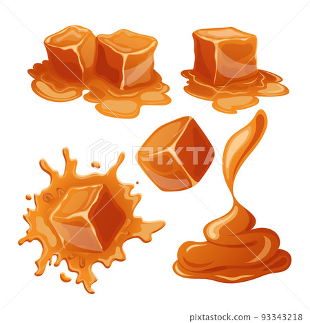 caramel candy set cartoon vector illustration - Stock Illustration ...